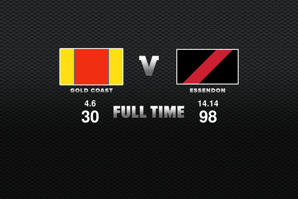 FULL TIME: Gold Coast vs Essendon - Round 22, 2021 - AFL News - Zero Hanger