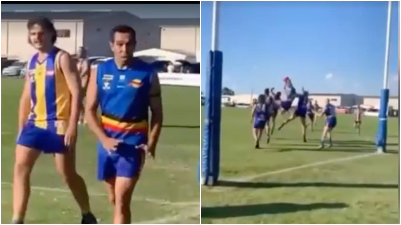 WATCH: Betts winds back the clock with local footy screamer - AFL News ...