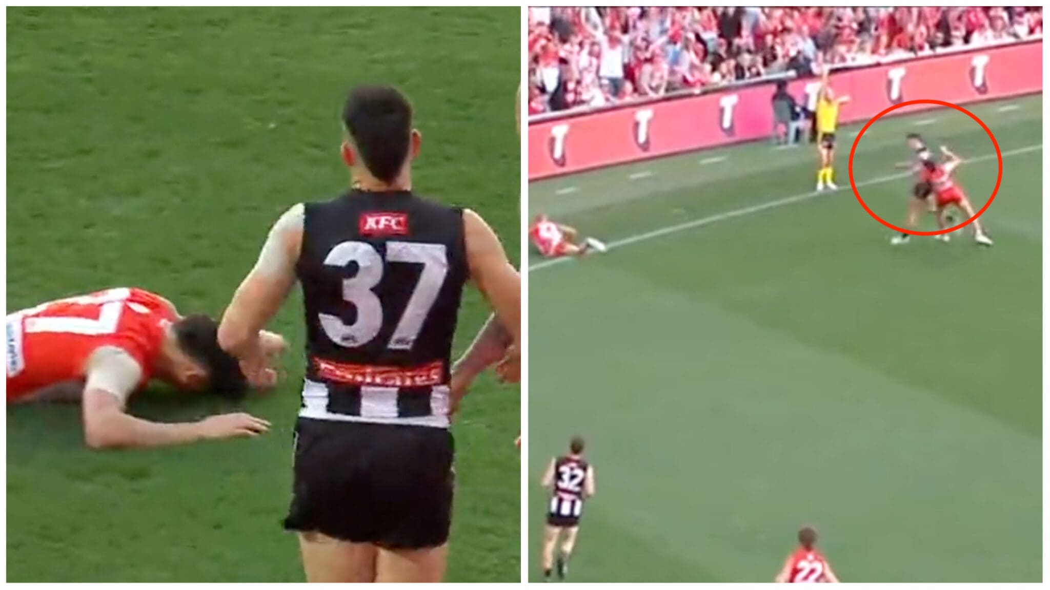 Collingwood's Brayden Maynard potentially in hot water for hit on Swan ...