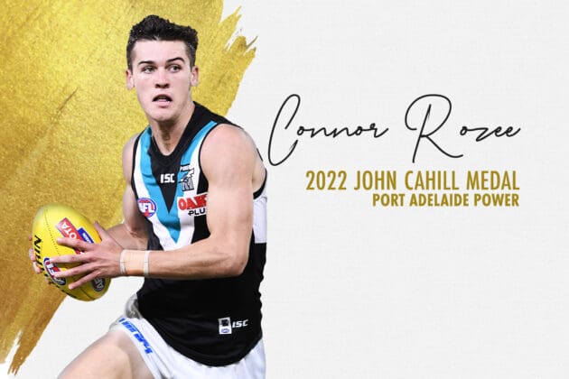 Port Adelaide young gun Connor Rozee wins maiden best and fairest award ...