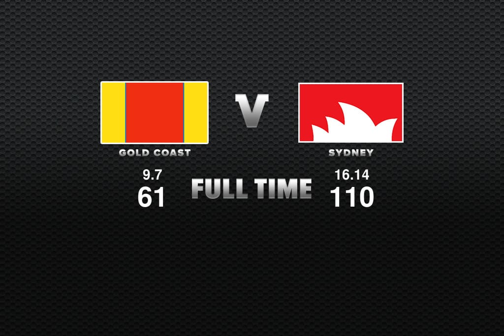 FULL TIME: Gold Coast vs Sydney - Round 1, 2023 - AFL News - Zero Hanger