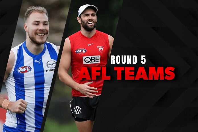 AFL Round 5 Team Line-Ups 2023 - AFL News