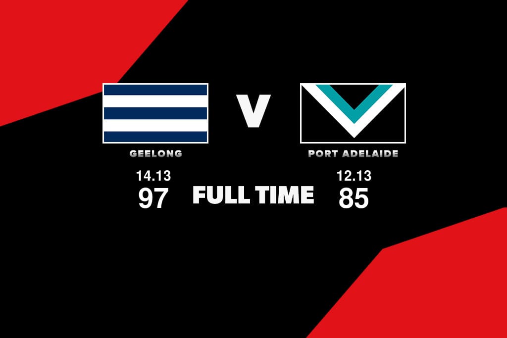 FULL TIME: Geelong vs Port Adelaide - Round 21, 2023 - AFL News - Zero ...