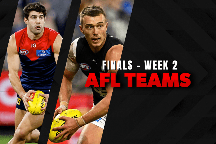 AFL AFL Finals Week 2 Team Line-Ups 2023 2023 - AFL News - Zero Hanger