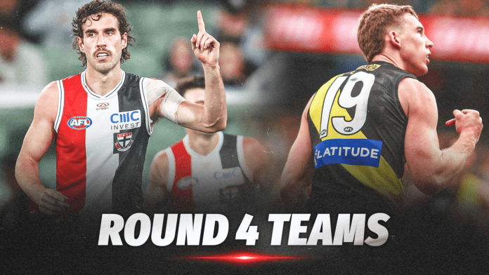 AFL Round 4 Team Line-Ups 2024 - AFL News