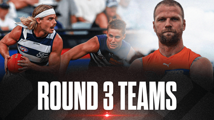 AFL Round 3 Team Line-Ups 2025 - AFL News - Zero Hanger