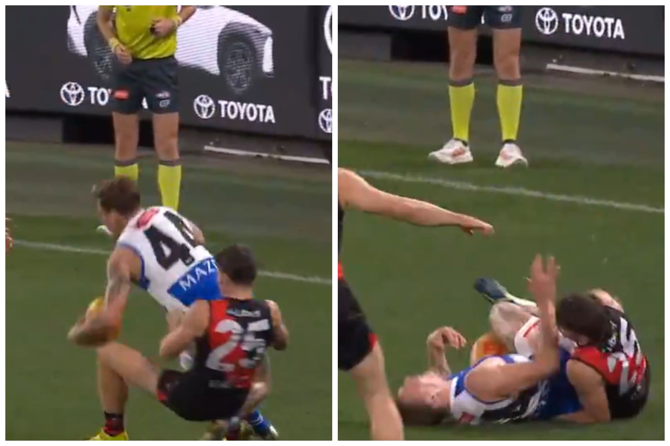 AFL MRO: Essendon defender in hot water for tackle, Clarkson bemoans ...