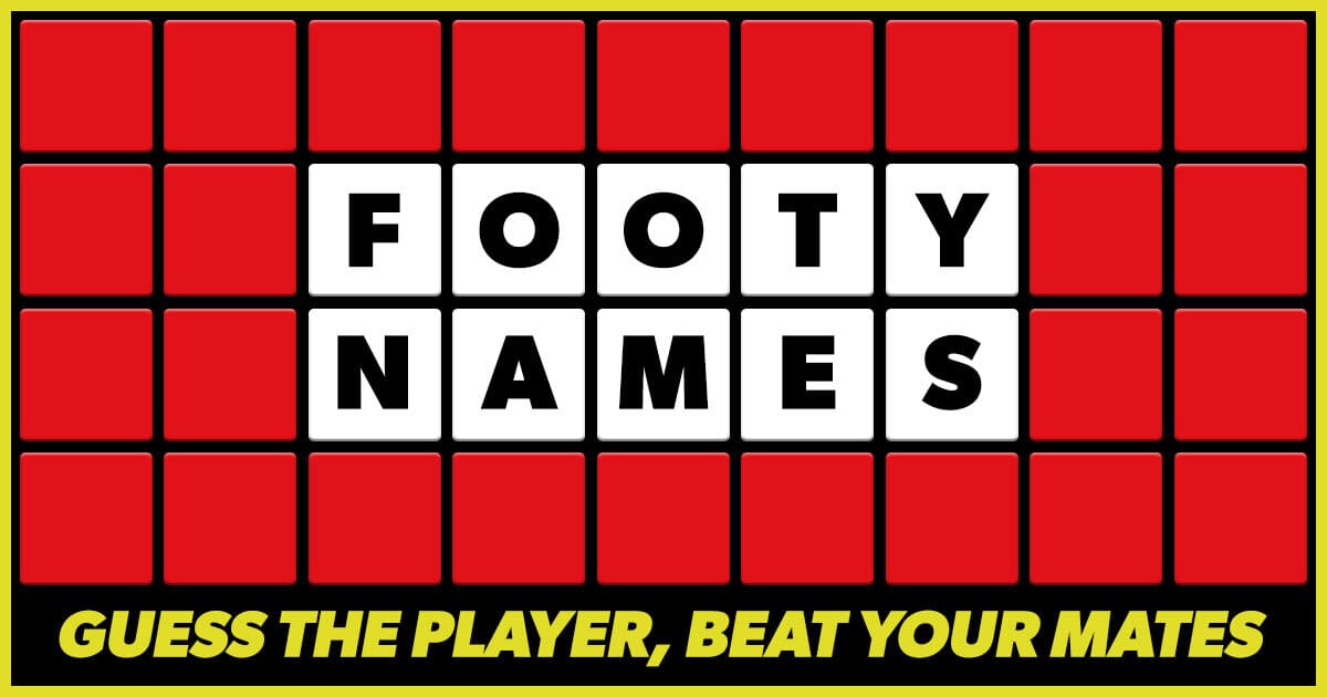AFL Footy Names - Games - Zero Hanger